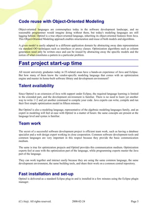 The Economics of OptimJ | PDF