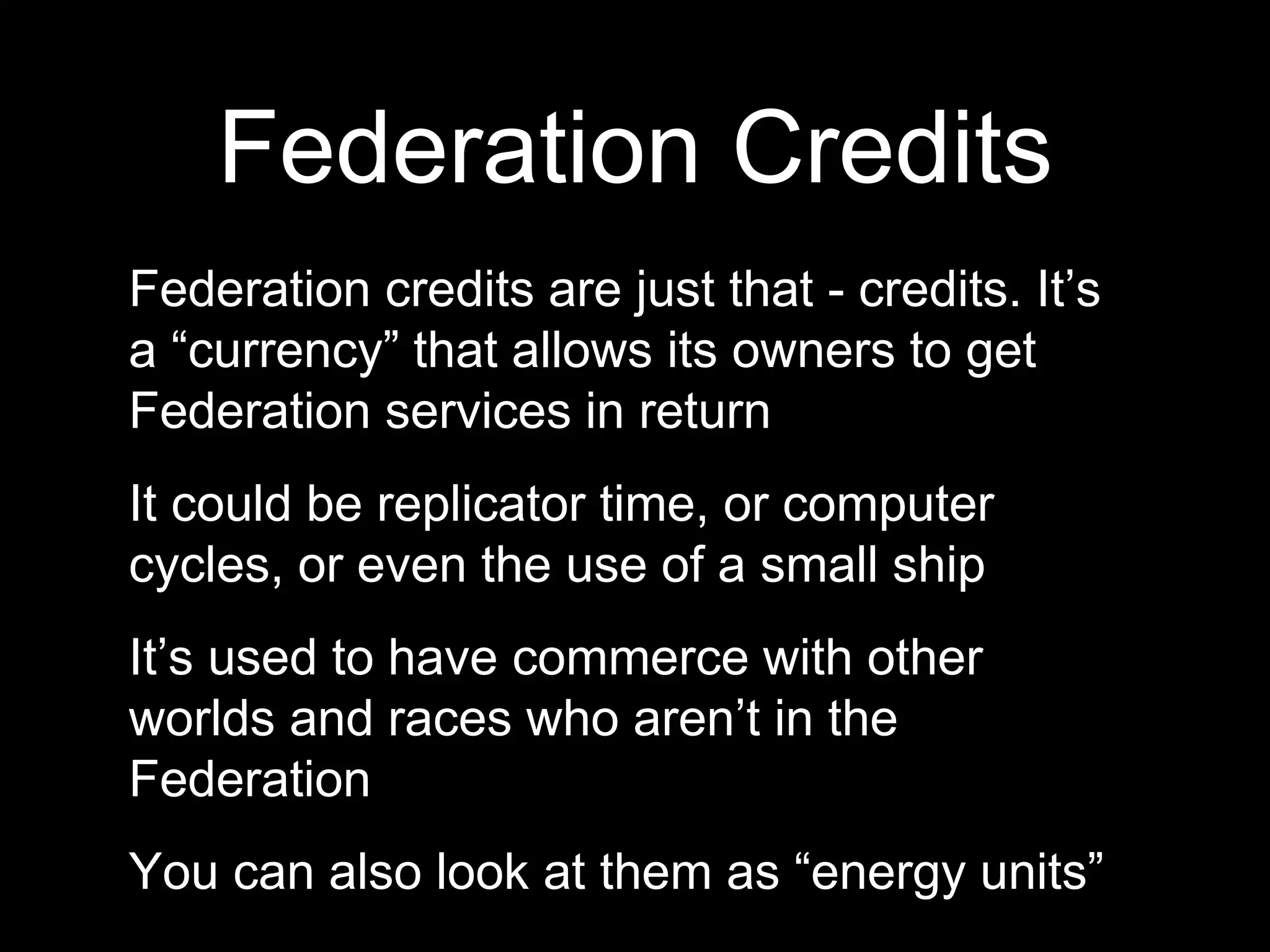 The economics of Star Trek | PPTX