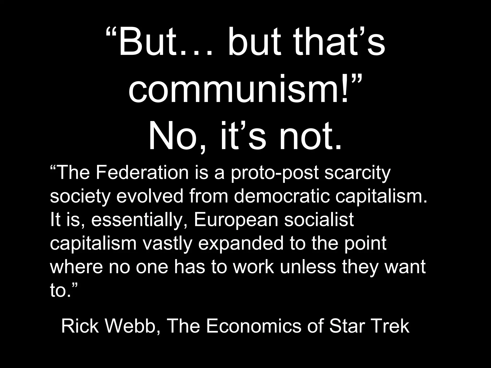 The economics of Star Trek | PPTX