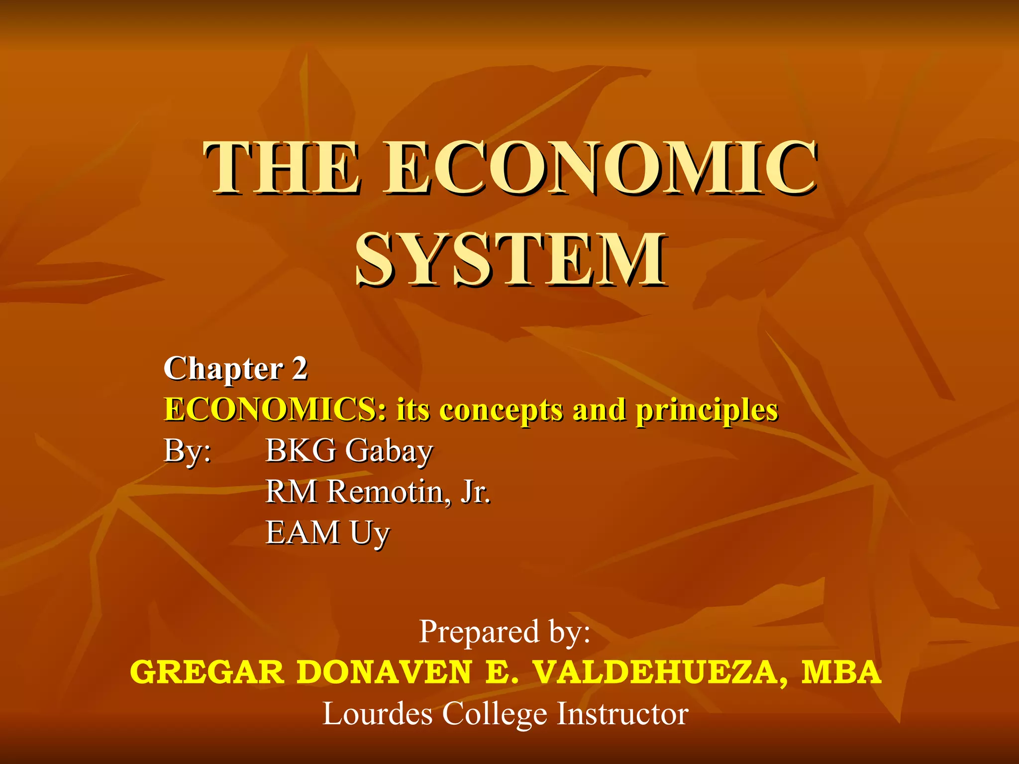 The Economic System | PPT