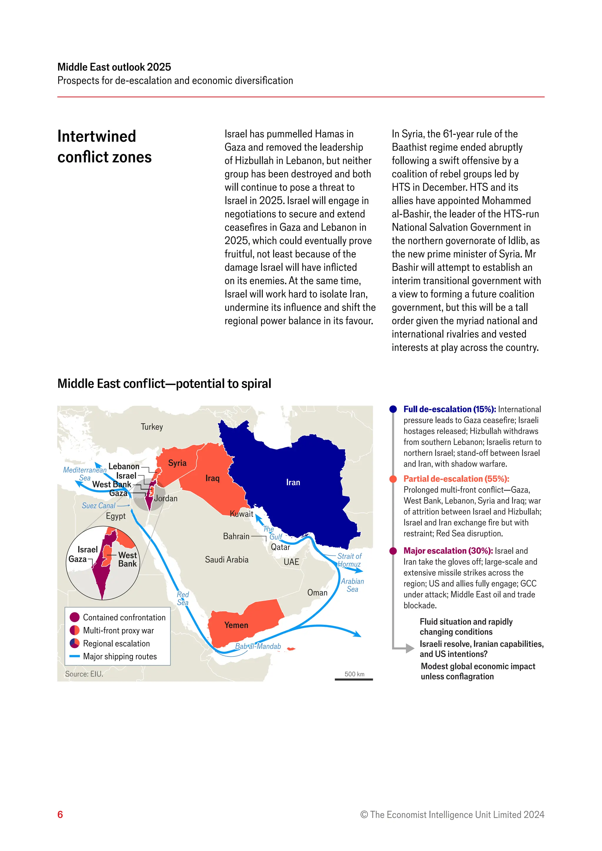 The Economist - Middle East Outlook 2025 - Prospects for de-escalation ...