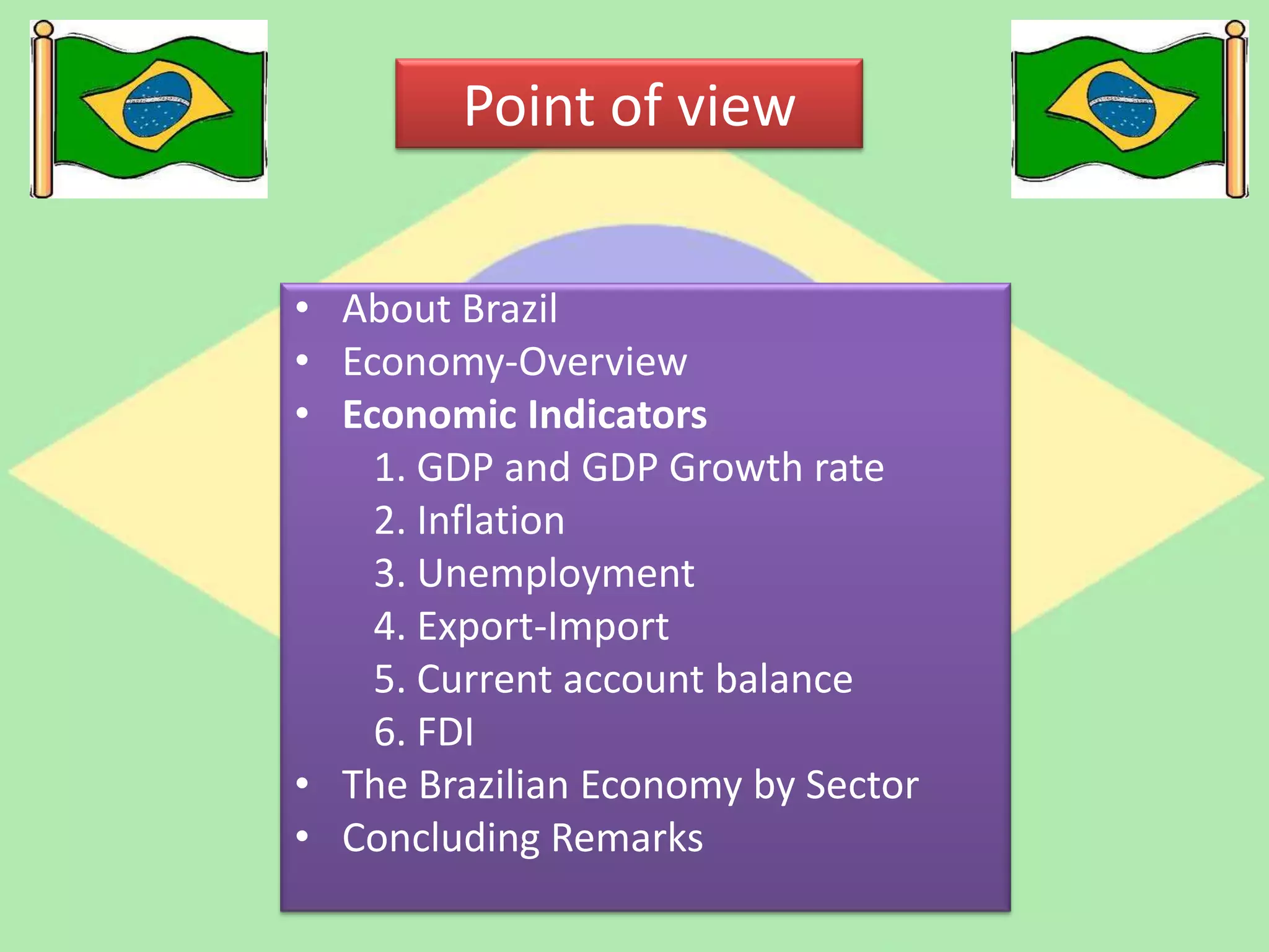 The economy growth of brazil | PPTX | Commodities | Economy