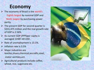 The economy growth of brazil | PPTX