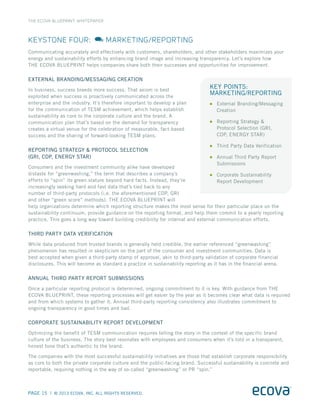 The Ecova Blueprint - Total Energy and Sustainabiliity Management | PDF