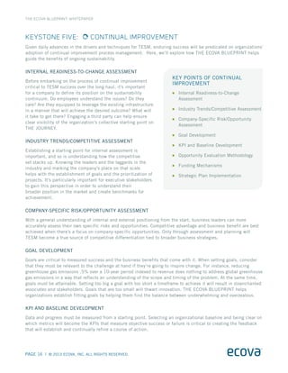 The Ecova Blueprint - Total Energy and Sustainabiliity Management | PDF