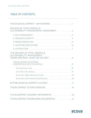 The Ecova Blueprint - Total Energy and Sustainabiliity Management | PDF