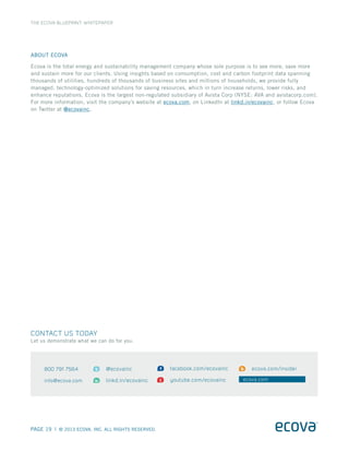 The Ecova Blueprint - Total Energy and Sustainabiliity Management | PDF