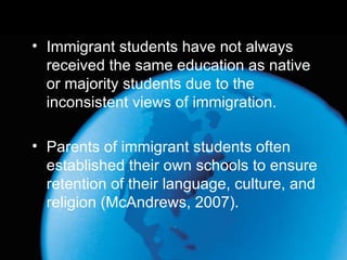 The Education of Immigrant Students | PPT