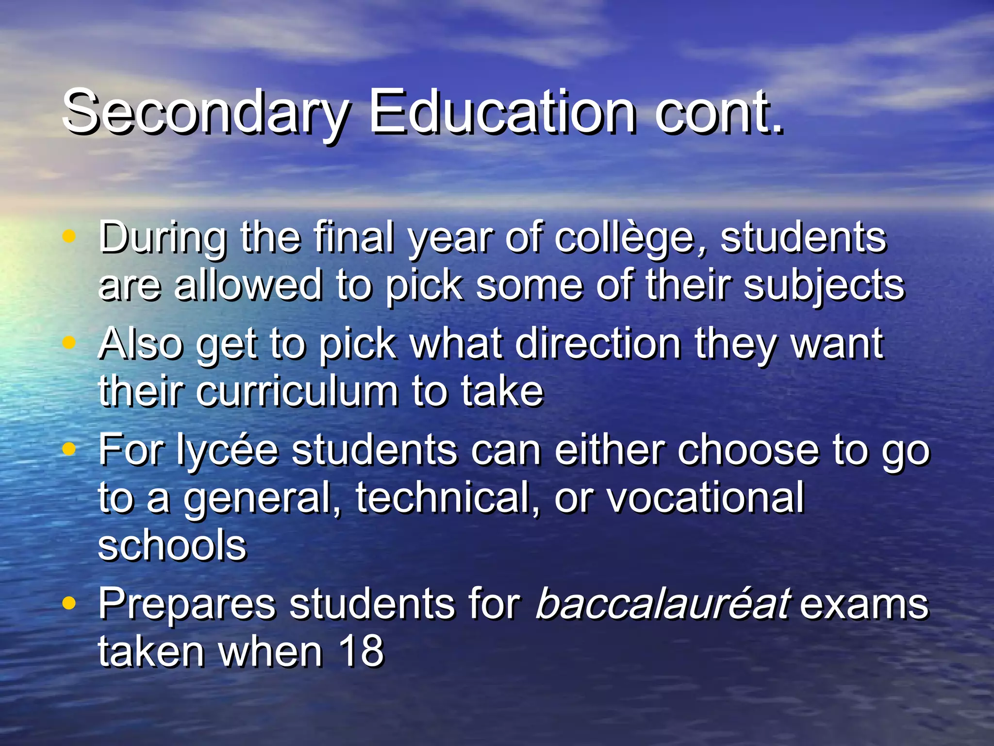 The education system in france | PPT