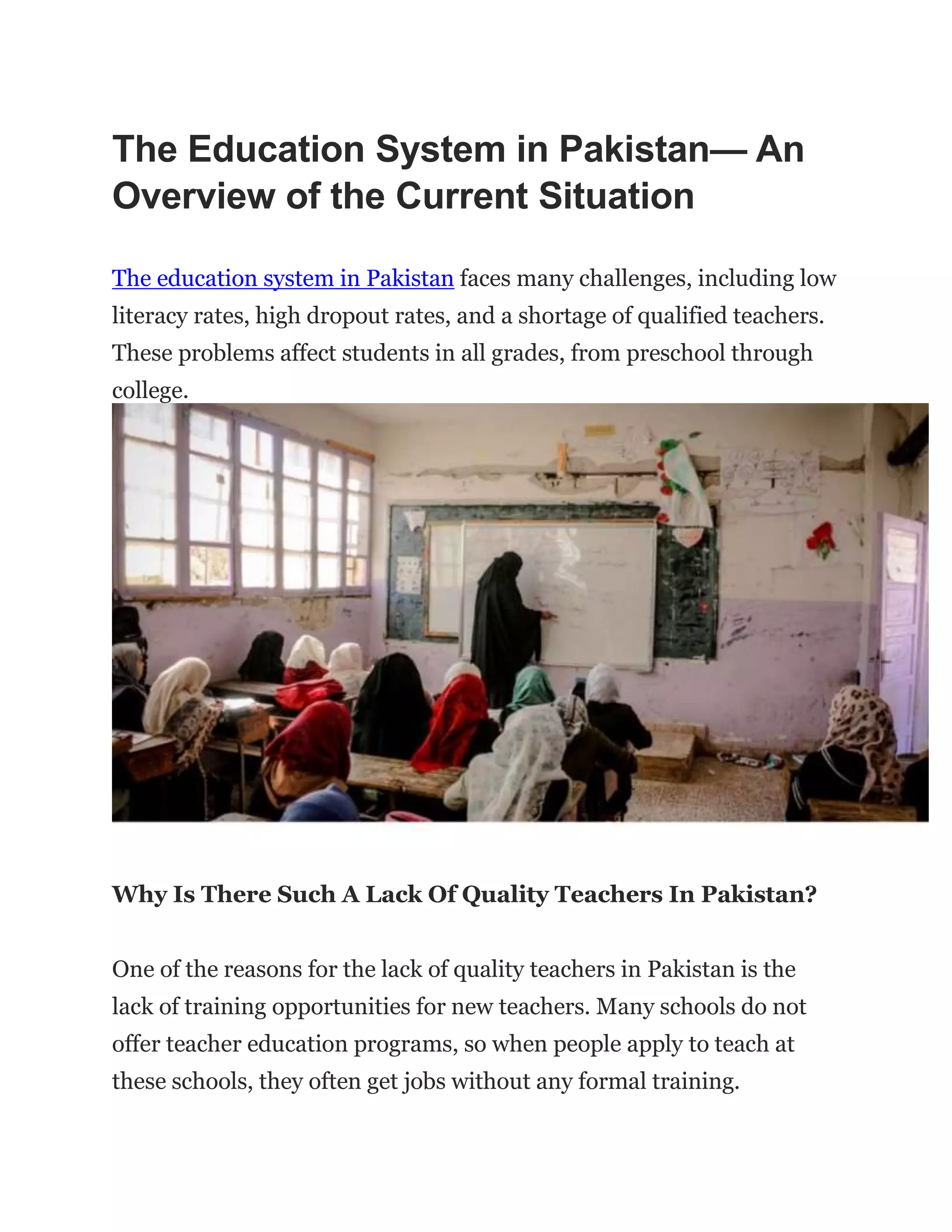 The Education System in Pakistan.docx