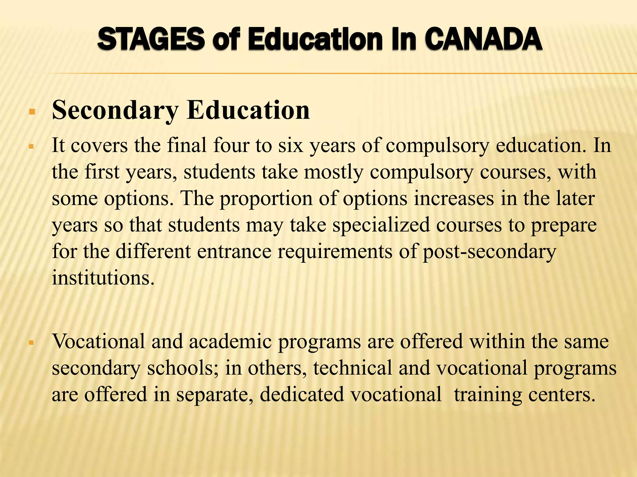 The Education System of CANADA | PPTX