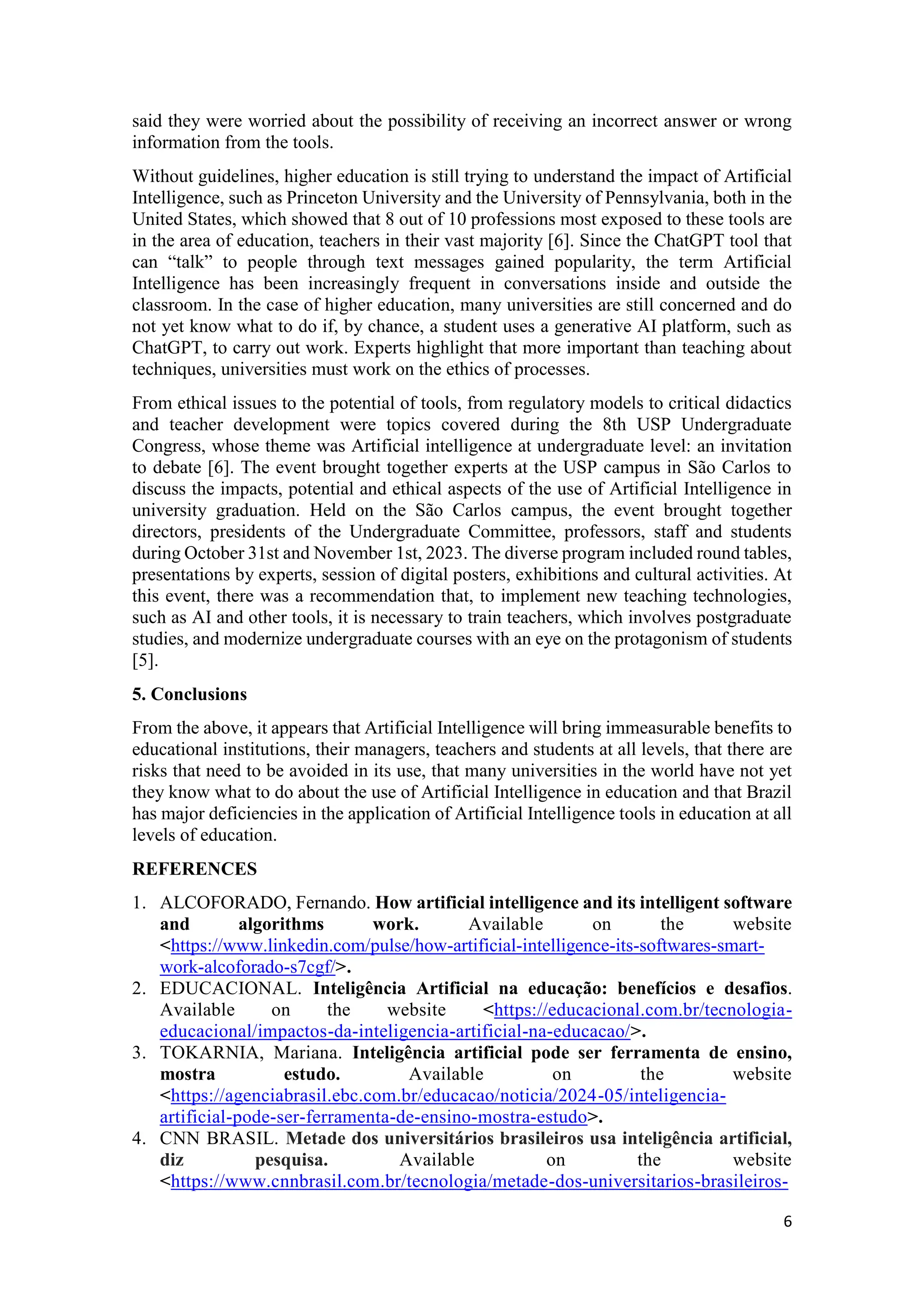 THE EDUCATION WITH ARTIFICIAL INTELLIGENCE AND THE DEFICIENCIES OF ITS ...