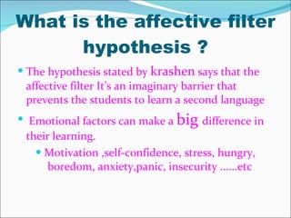 The efective filter hypotesis | PPT