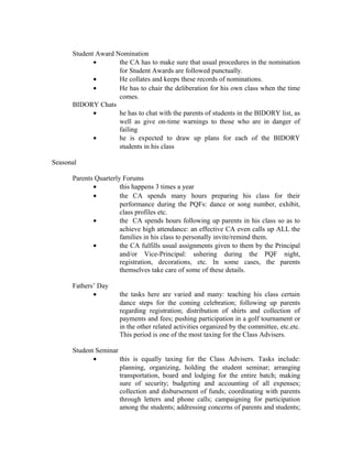 The effective class adviser MANUAL | DOC