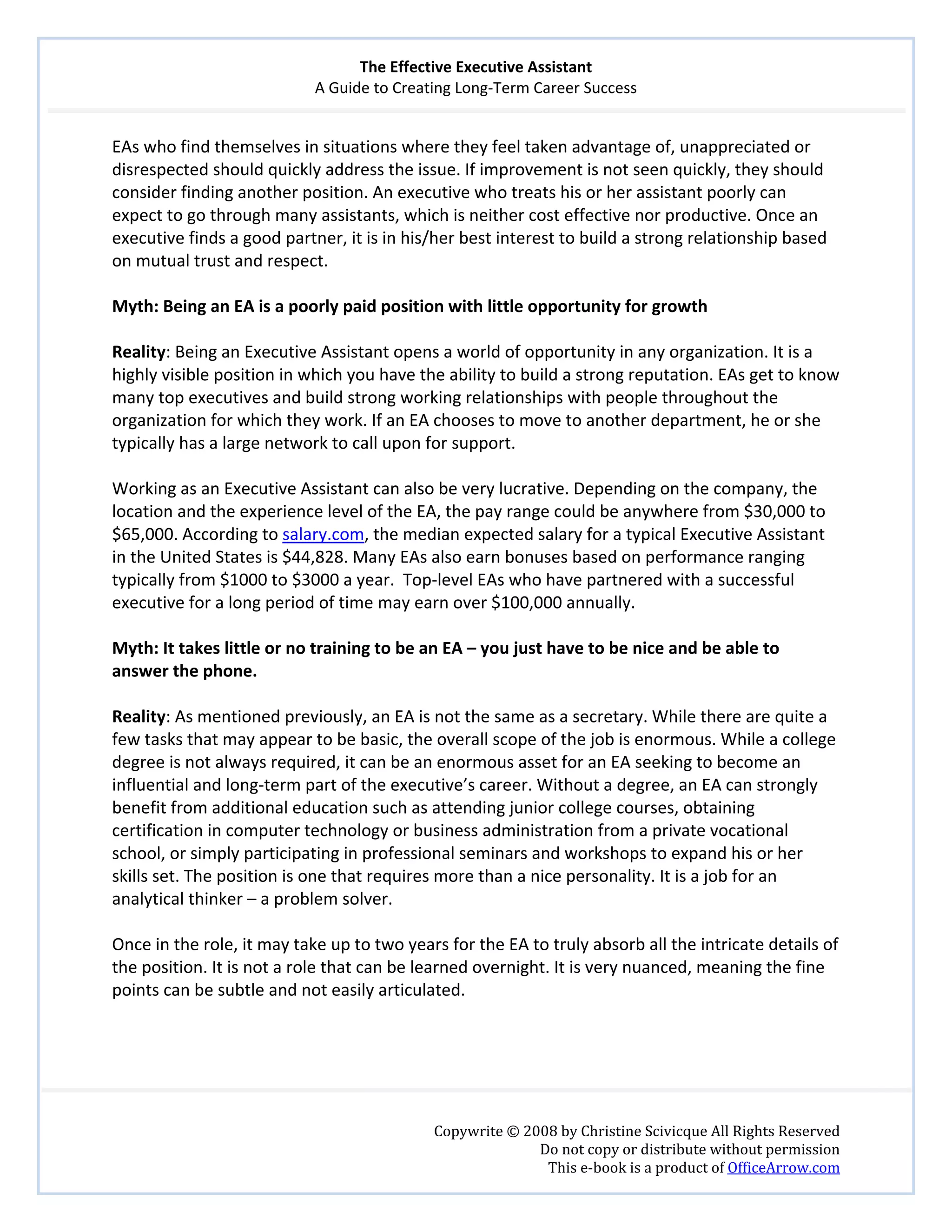 The Effective Executive Assistant | PDF