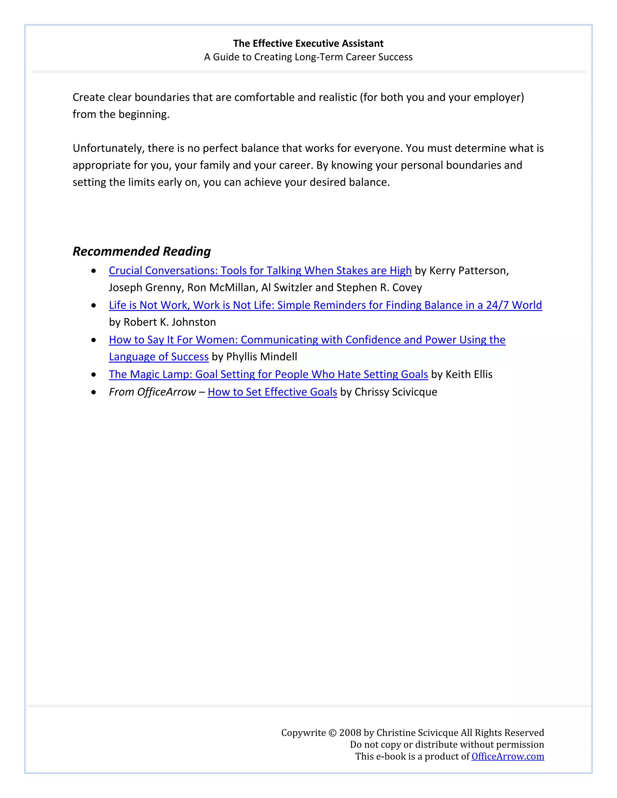 The Effective Executive Assistant | PDF