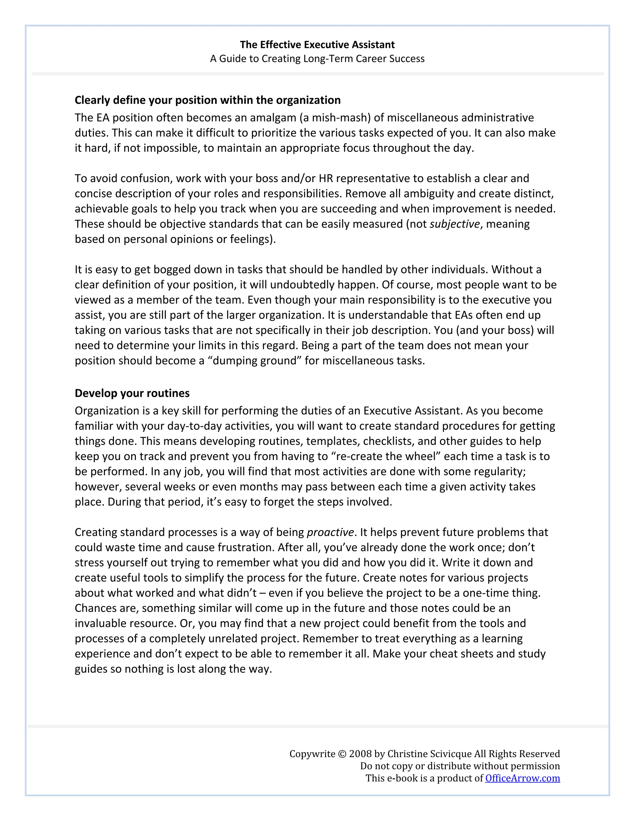 The Effective Executive Assistant | PDF