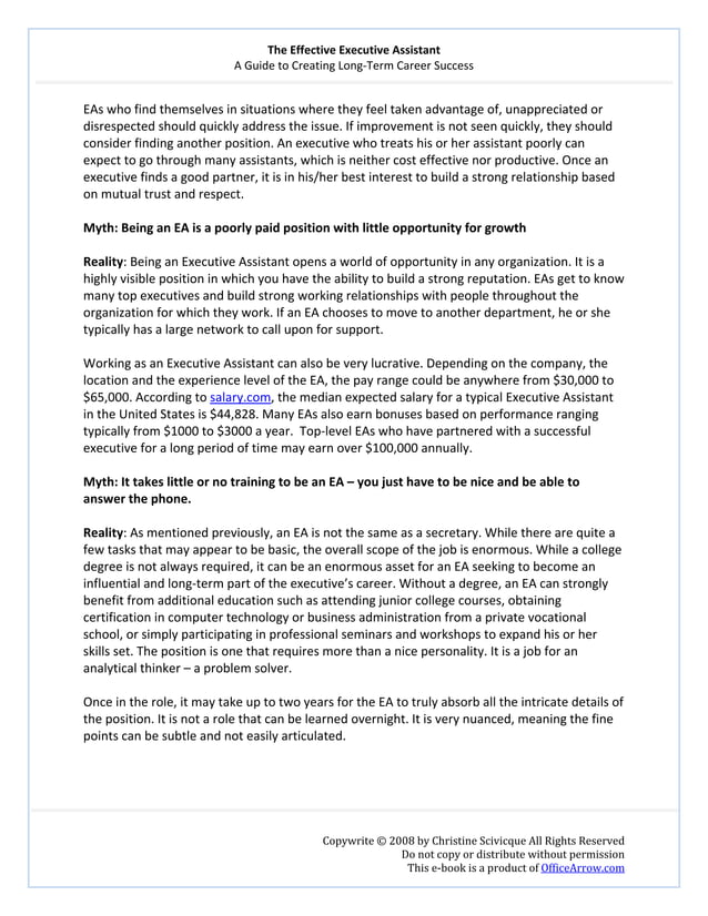 The Effective Executive Assistant | PDF