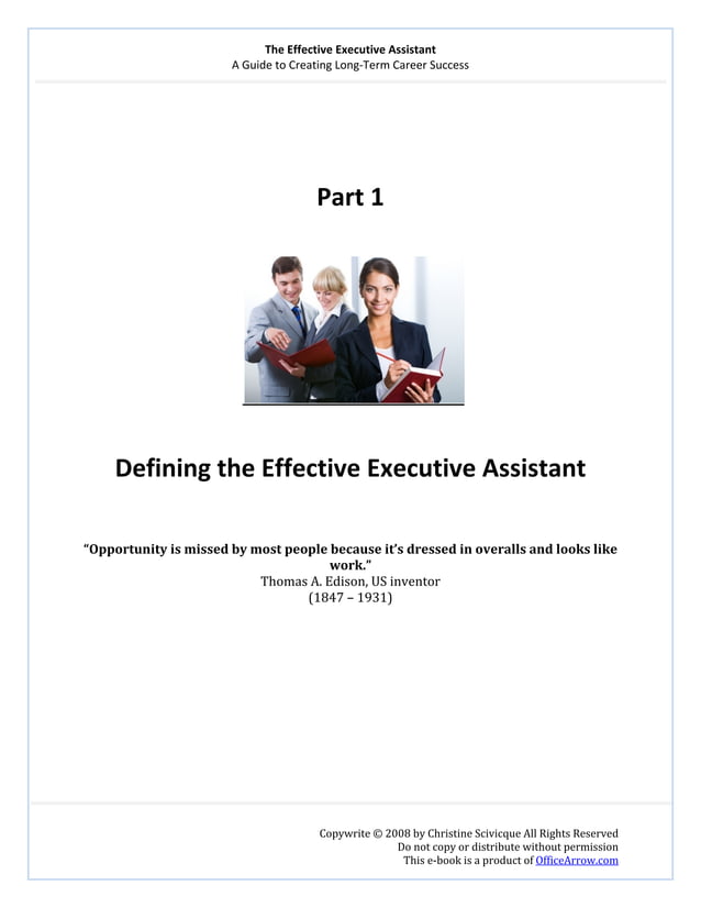 The Effective Executive Assistant | PDF