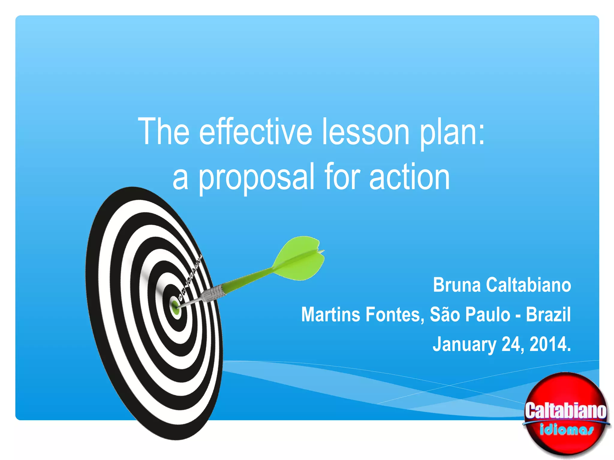 The effective lesson plan a proposal for action | PPT