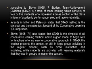 The effectiveness of stad | PPTX | Educational Assessment | Education