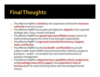The Effective Program Management Office (PgMO) (c) 2010 | PDF