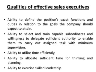 The effective sales executives | PPTX