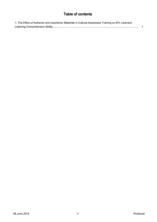 The effect of authentic/inauthentic materials in EFL classroom | PDF