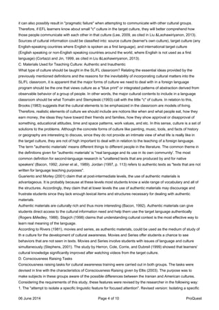 The effect of authentic/inauthentic materials in EFL classroom | PDF