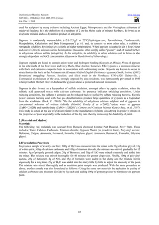 The effect of gypsum plaster on the dry rate of emulsion | PDF ...