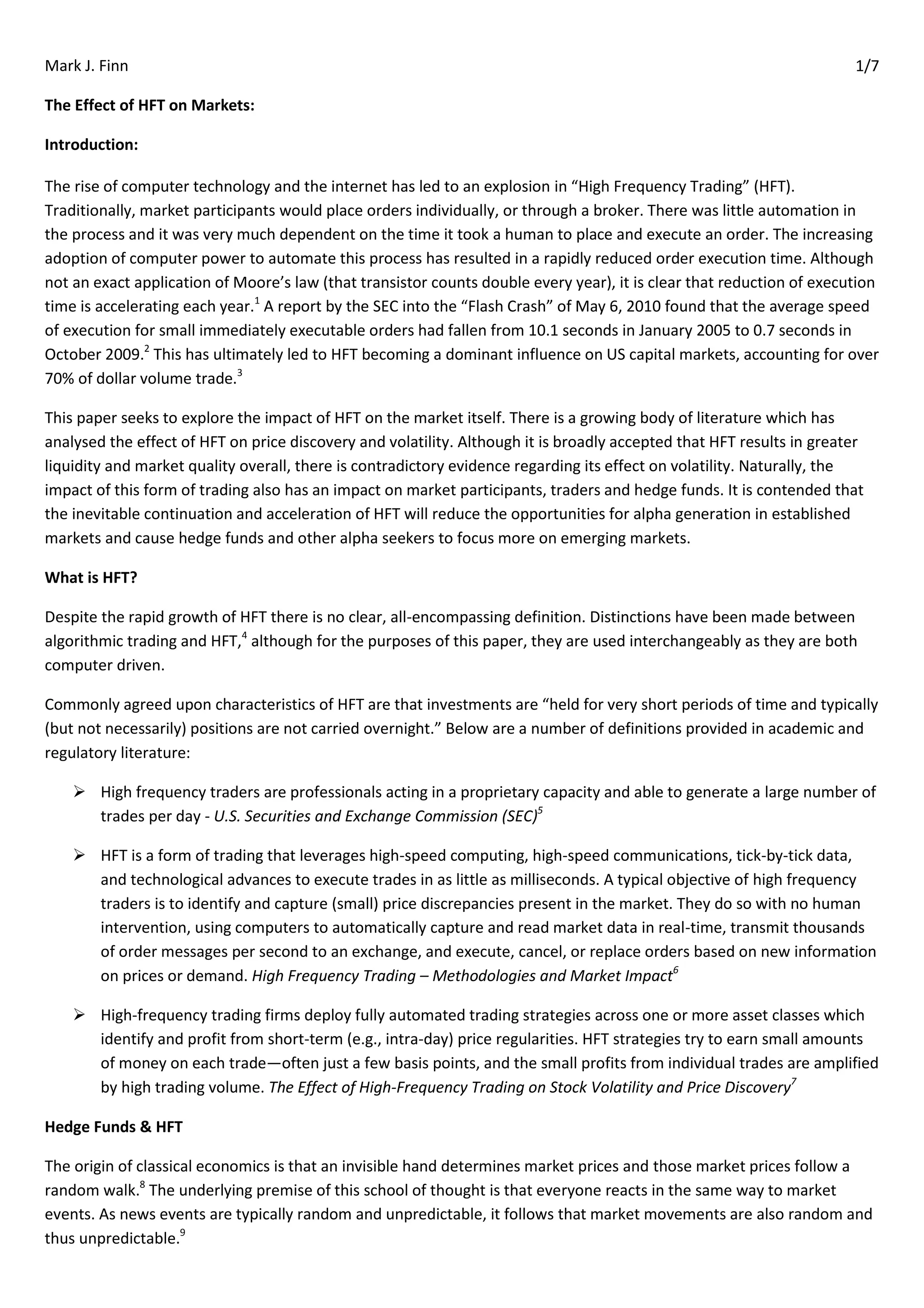 High Frequency Trading & The Case For Emerging Markets | PDF