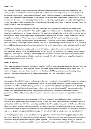 High Frequency Trading & The Case For Emerging Markets | PDF