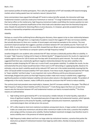 High Frequency Trading & The Case For Emerging Markets | PDF