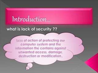 The effect of lack of security on industry,economy | PPTX