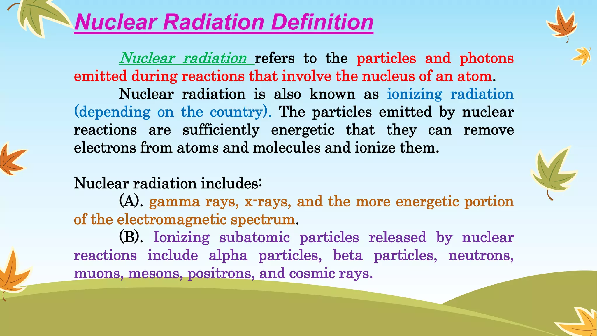 The effect of nuclear radiation on the human | PPTX