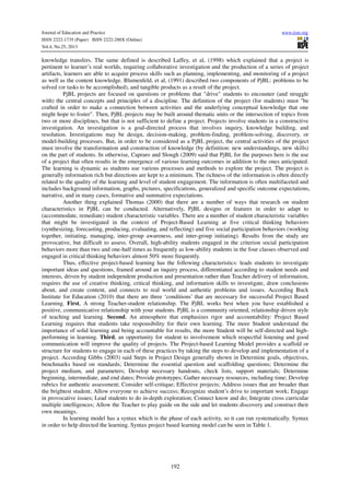 The effect of project based learning model with kwl worksheet on ...