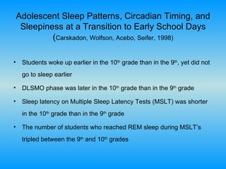 Student Sleep Schedules | PPT