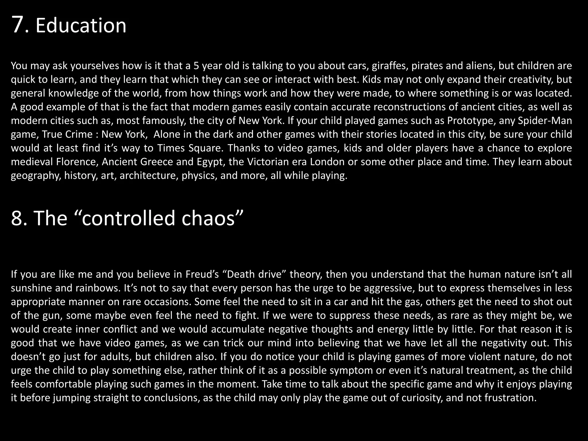 The effect of video games on children | PPTX