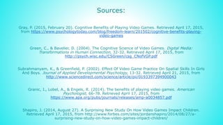 The Effect of Video Games on Early Cognitive Development | PPT