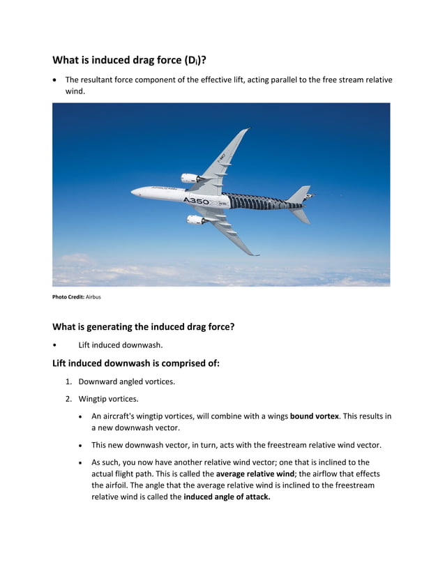 The Effect of Wingspan on Induced Drag Force | PDF