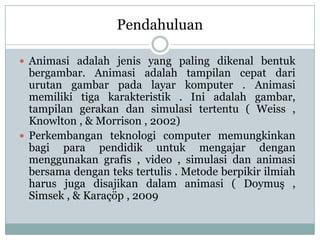 The effects of animation technique on the 7th | PPT