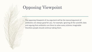 The effects of antibiotics | PPTX