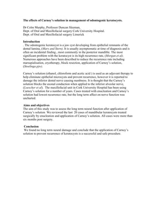 The effects of carnoy | DOC