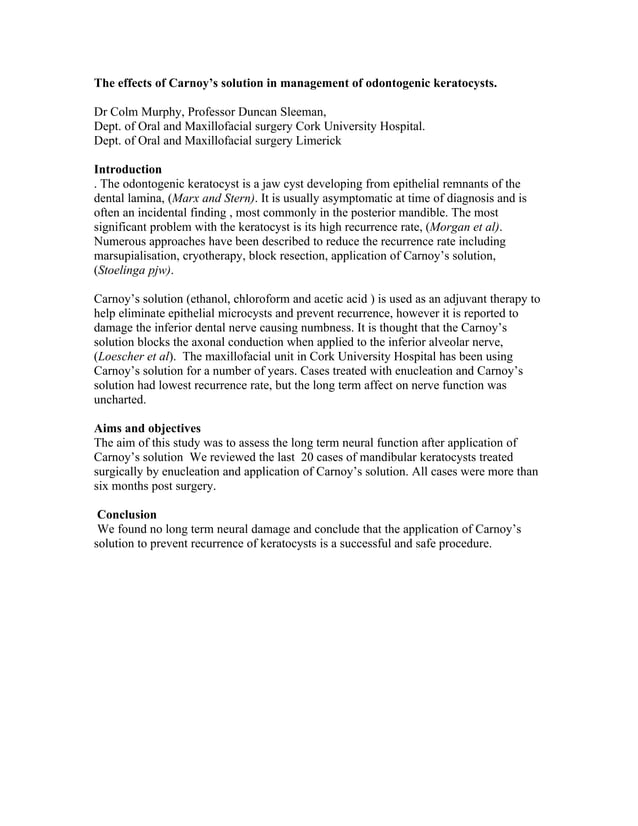 The effects of carnoy | PDF