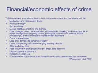 The Effects of Crime on Individuals as Victims and Perpetrators | PPT