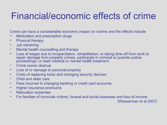 The Effects of Crime on Individuals as Victims and Perpetrators | PPT