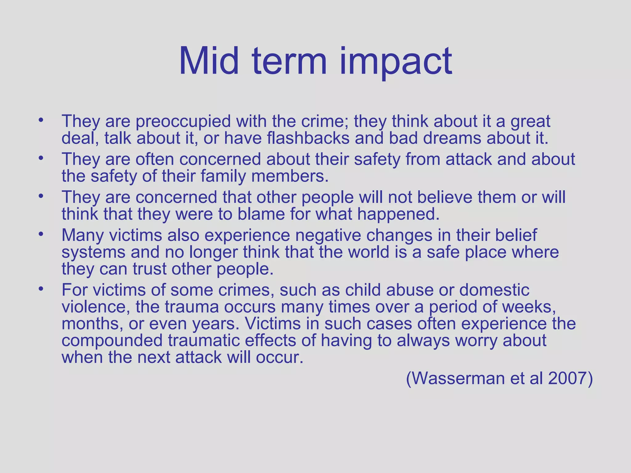 The Effects of Crime on Individuals As Victims and Perpetrators | PPT