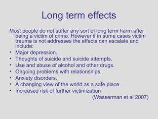 The Effects of Crime on Individuals As Victims and Perpetrators | PPT