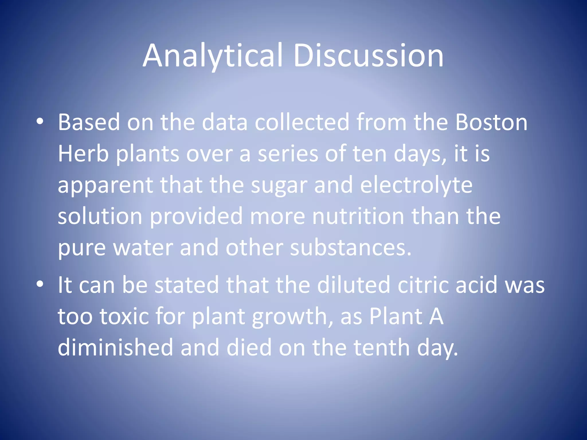 The effects of different liquids on plant growthppt | PPTX