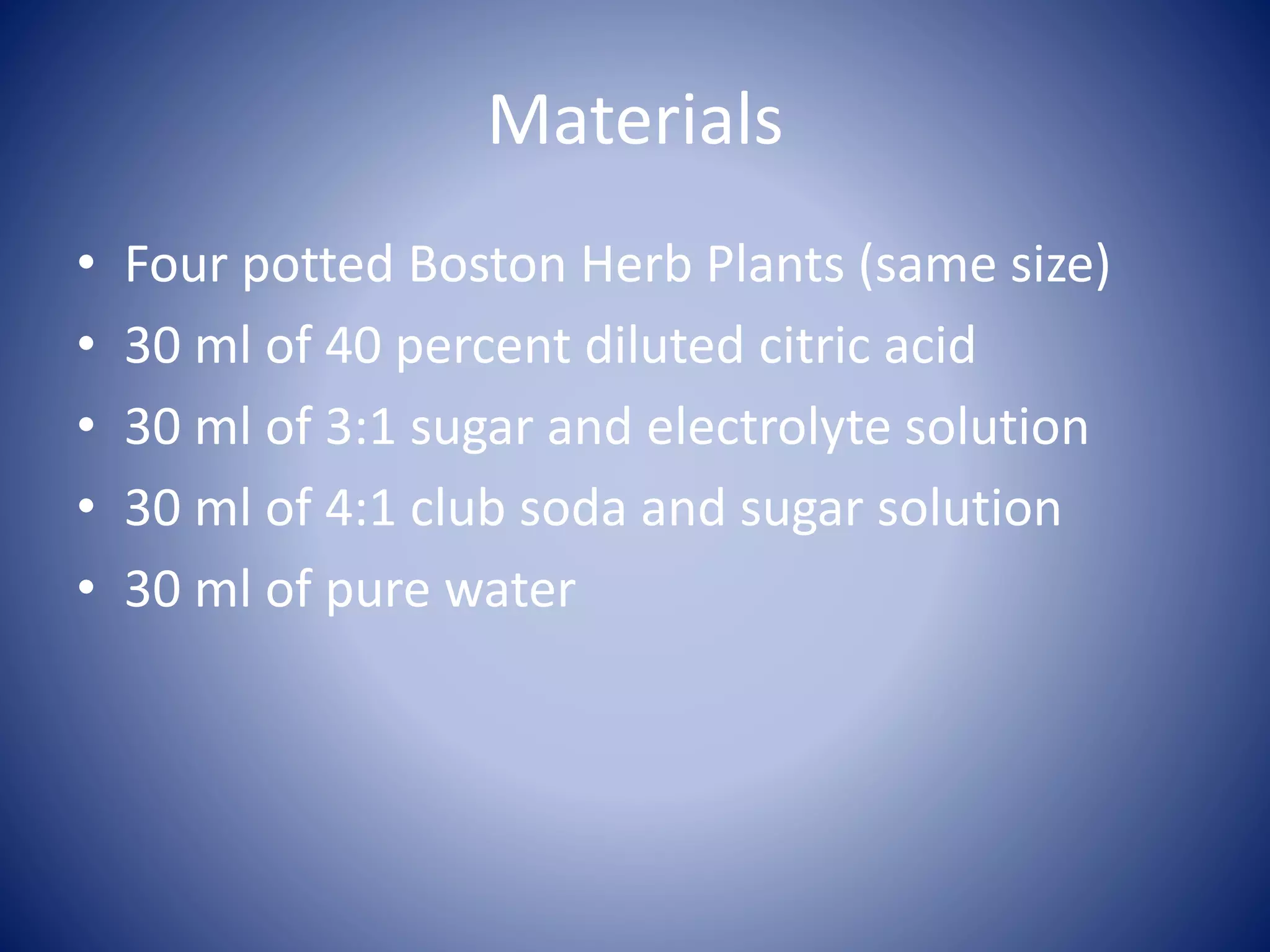 The effects of different liquids on plant growthppt | PPTX